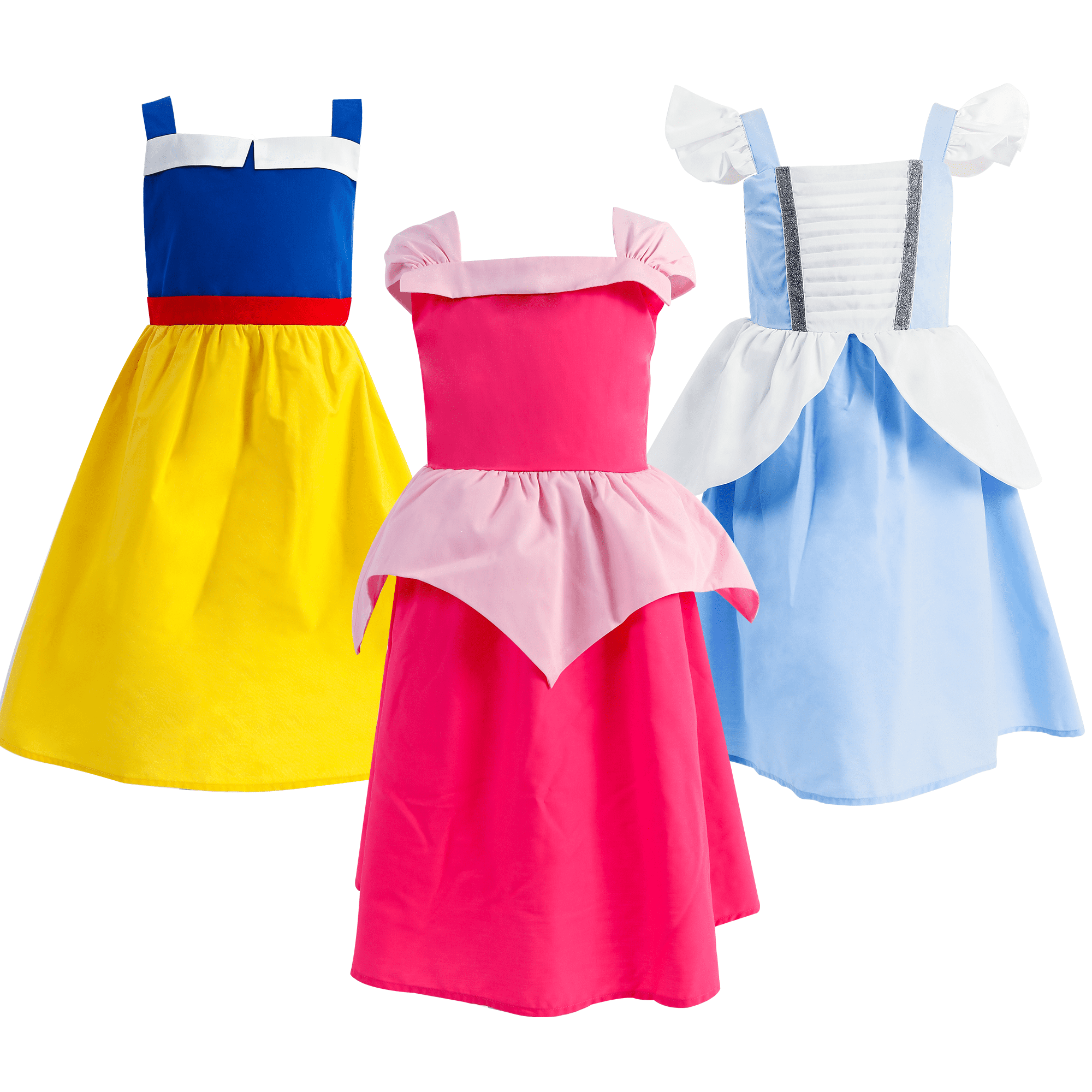 IKALI Toddler Girls Princess Dress Up Clothes Set 3 PCS, Sleeveless ...