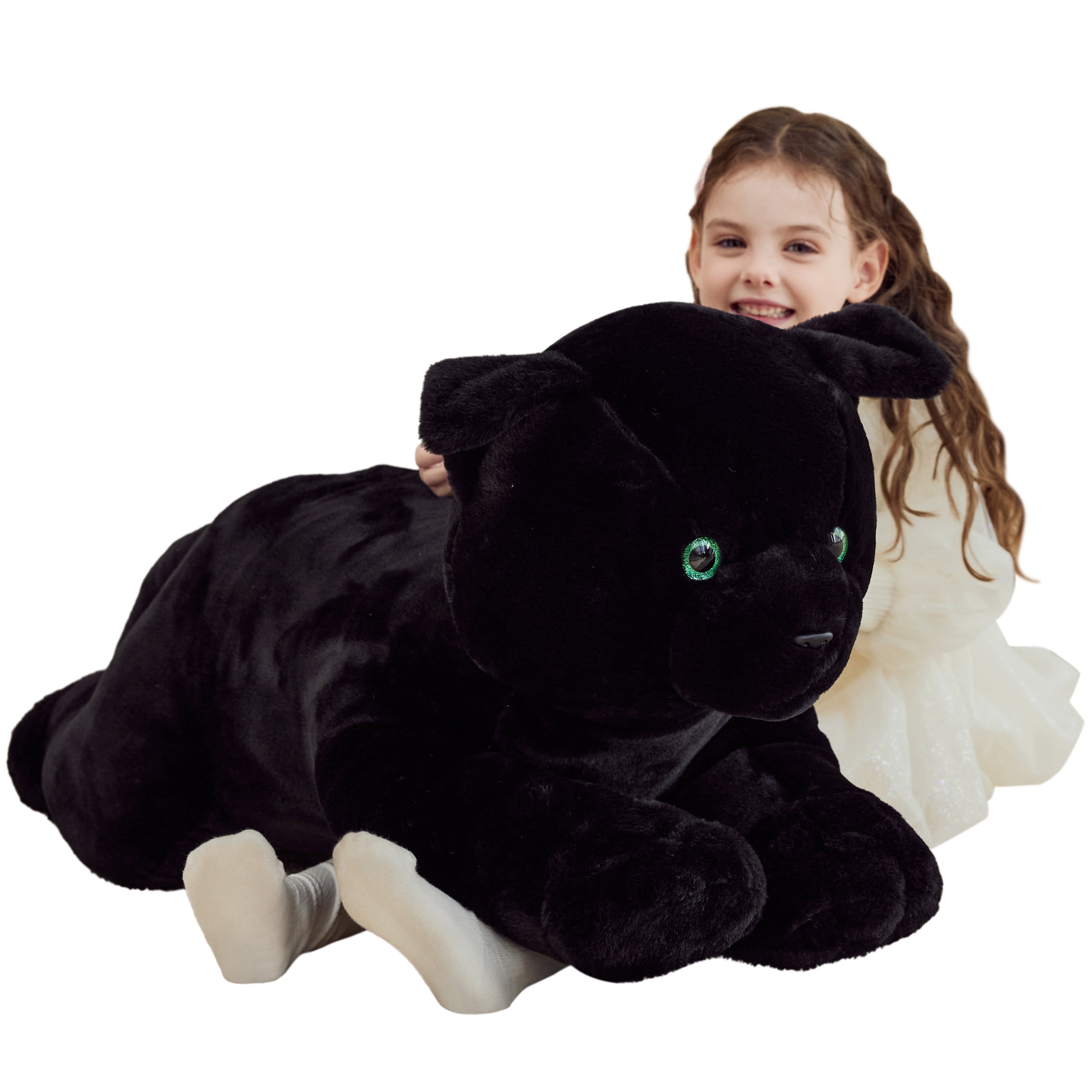 IKASA Black Cat Stuffed Animals Plush Toys,Giant Big Large Jumbo Soft ...