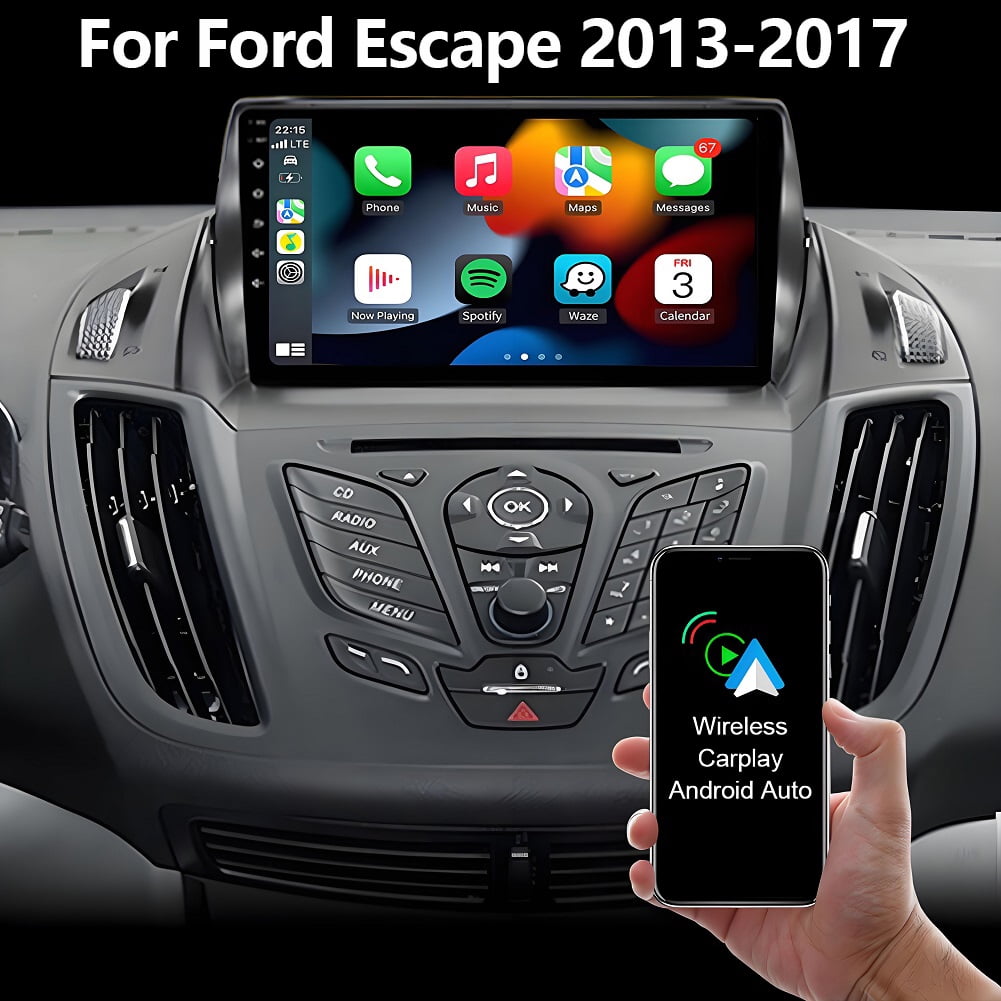 IKASEFU 2+32G Android13 Wireless Carplay Radio for Ford Escape 2013 ...