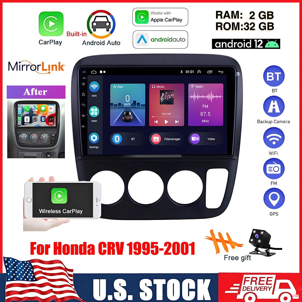 IKASEFU Android Car Stereo Radio for Honda CRV 1995-2000 with Wireless ...