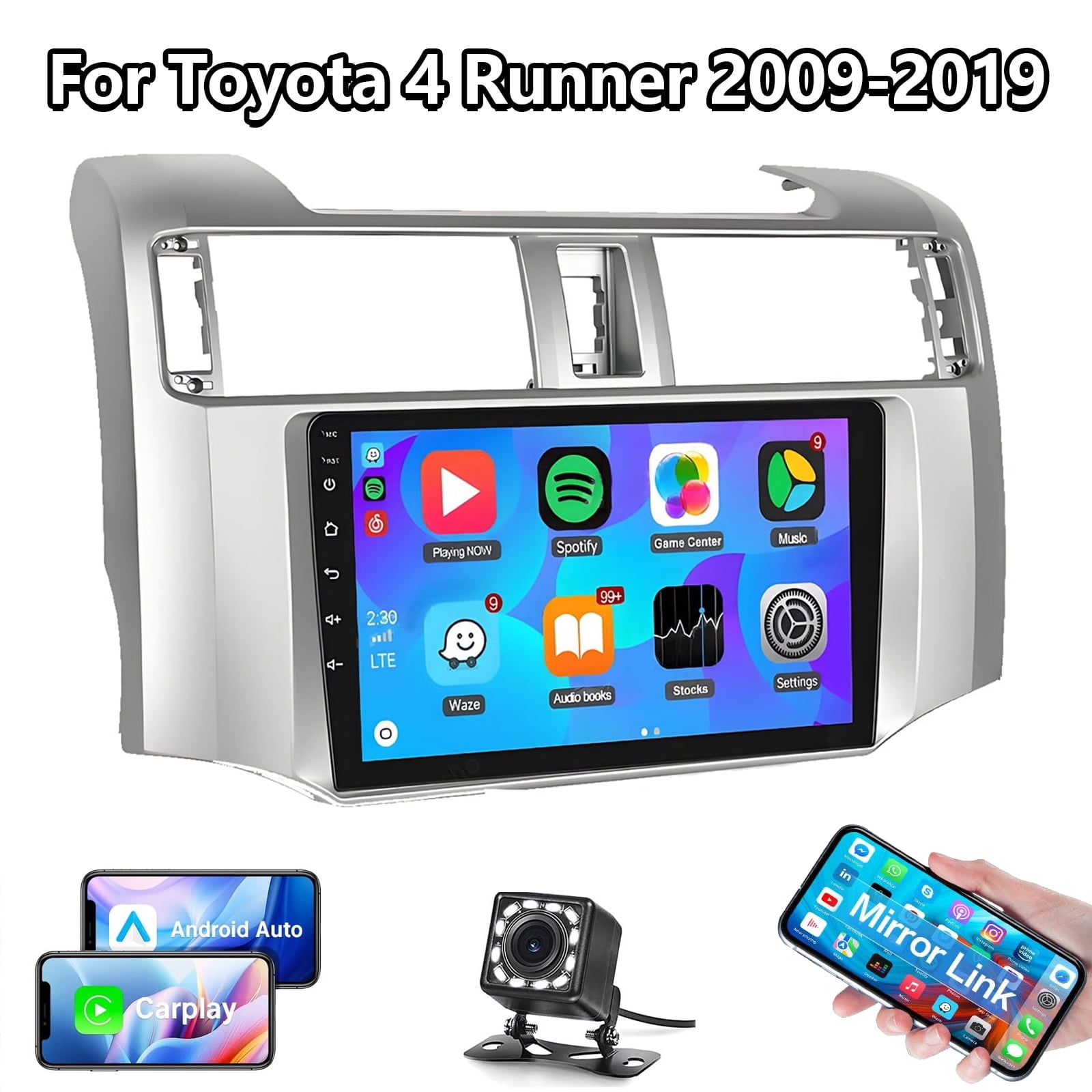 IKASEFU Car Radio for Toyota 4Runner 2009-2019, 9 Inch Touchscreen Car ...