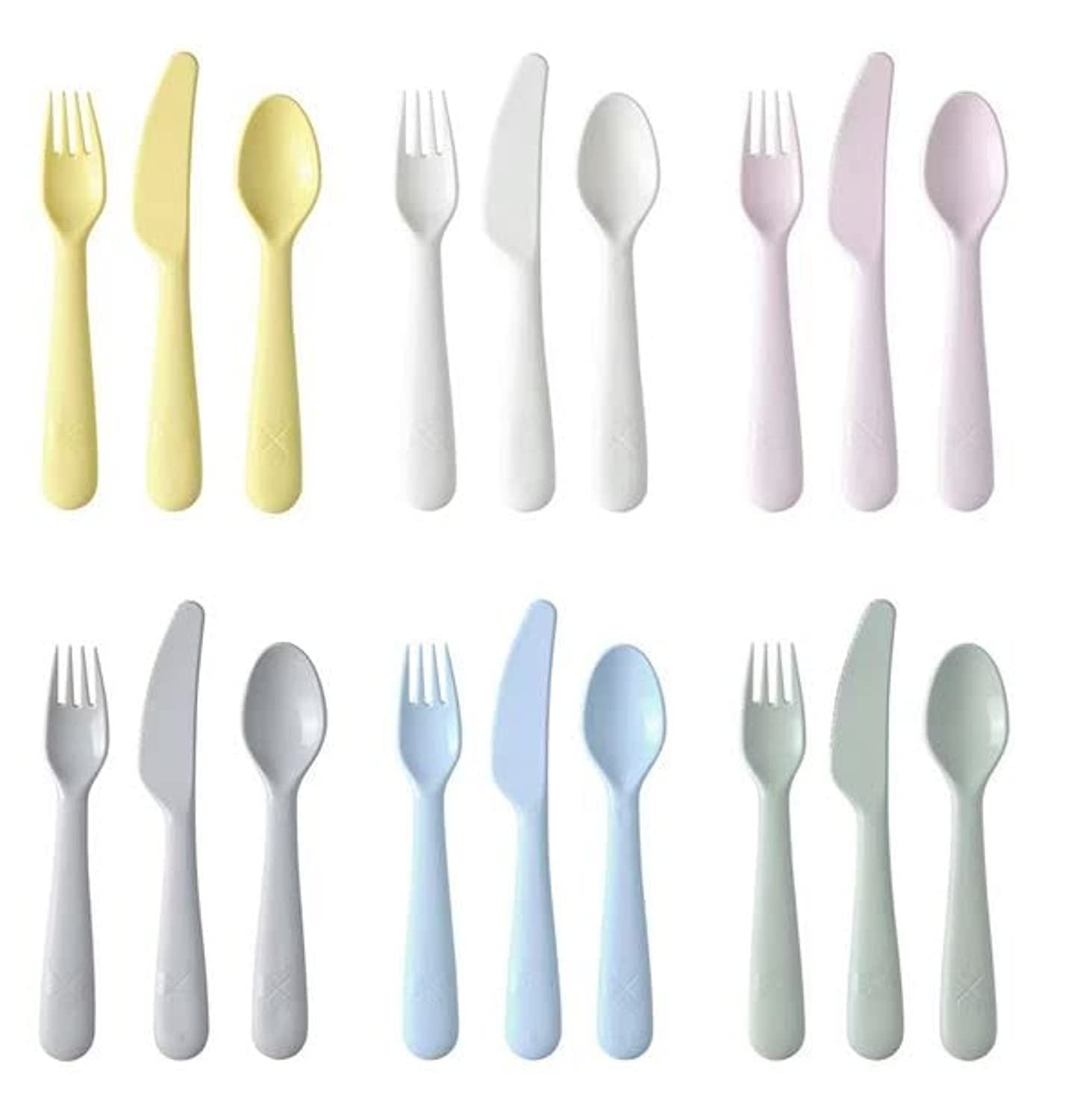 IKEA 704.613.85 KALAS 18-Piece Flatware Set, Mixed Colours, Easier for ...