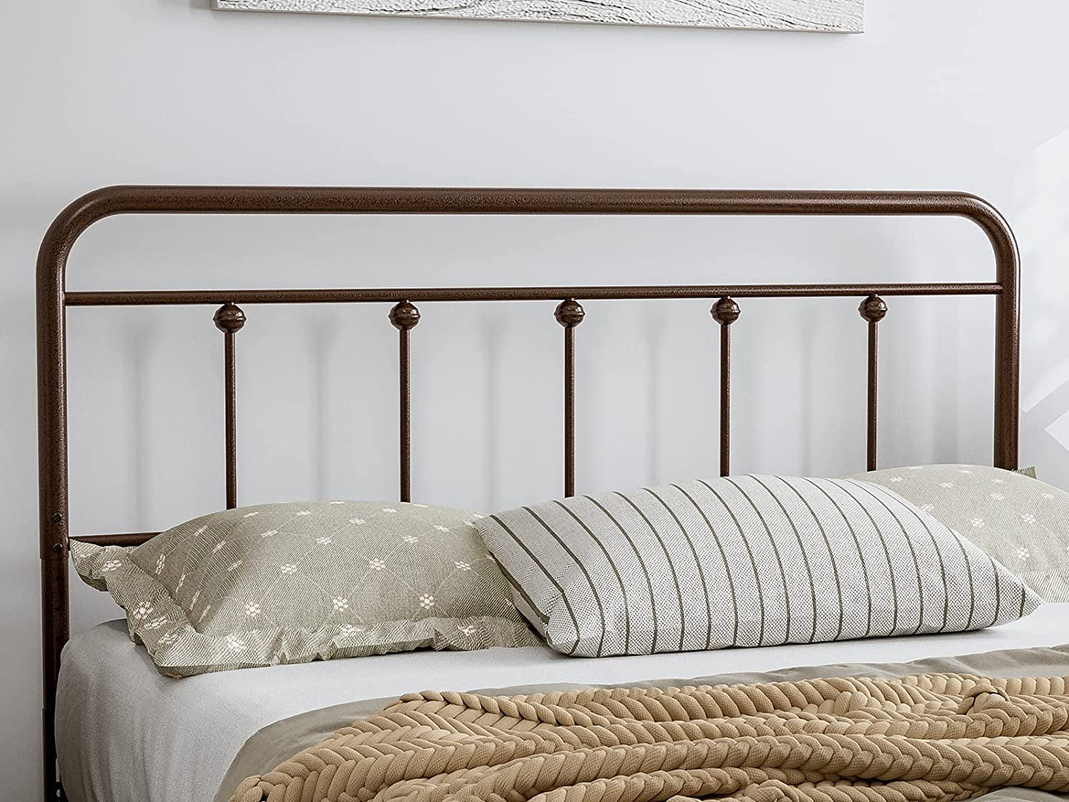 IKIFLY Metal Full Size Headboard, Adjustable Height, Farmhouse ...