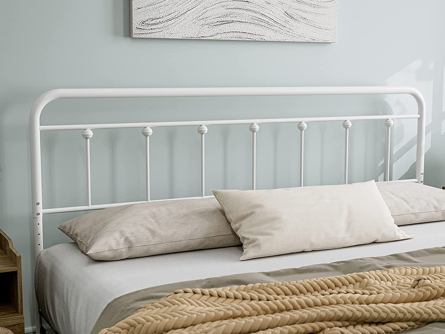 Free Shipping! IKIFLY Metal King Size Headboard - Adjustable Height ...