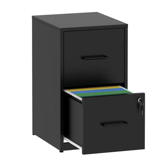 IKIMI 2 Drawer File Cabinet with Lock, Small Metal Office Storage ...