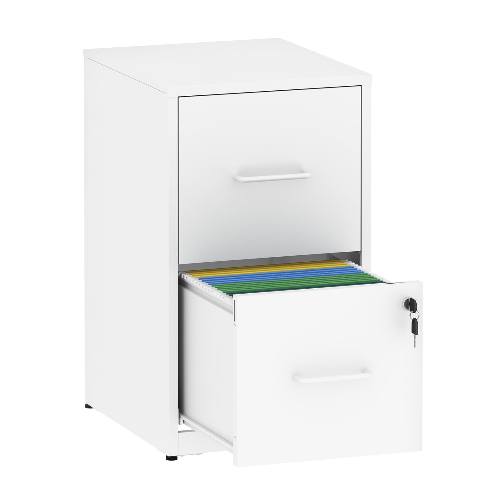 IKIMI 2 Drawer File Cabinet with Lock, Small Metal Office Storage ...