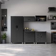 IKIMI 5-Piece Set Metal Garage Storage Cabinet System with Drawers and ...