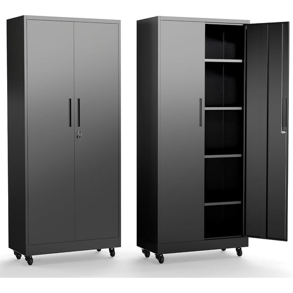 Shop Metal Storage Cabinets with Wheels for Home and Office Comfort