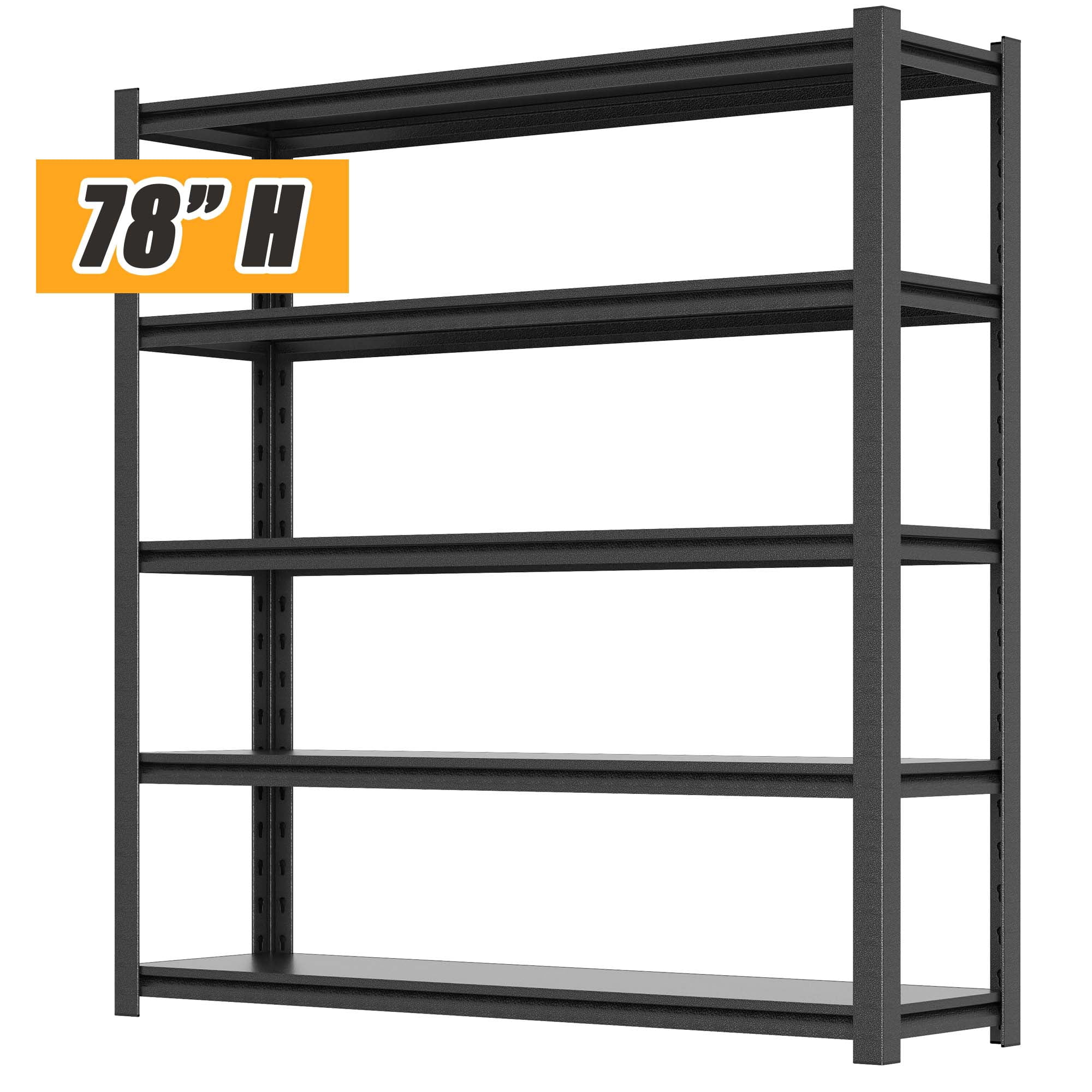IKIMI 78" 5 Tier Metal Storage Shelving Unit Adjustable Garage Storage ...