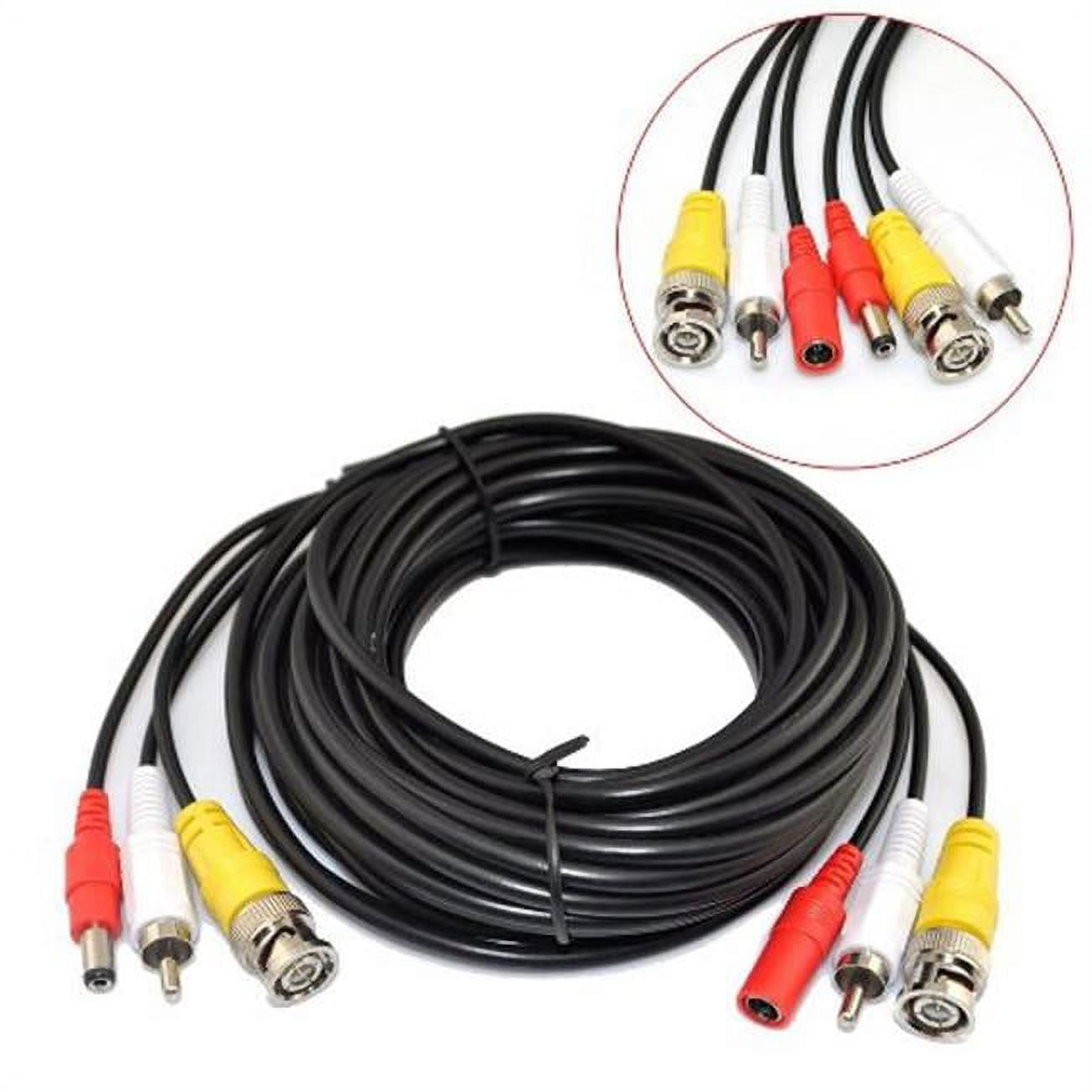 IKKEGOL 65 ft. 20M Video Audio 12V Power DVR Surveillance Security CCTV ...