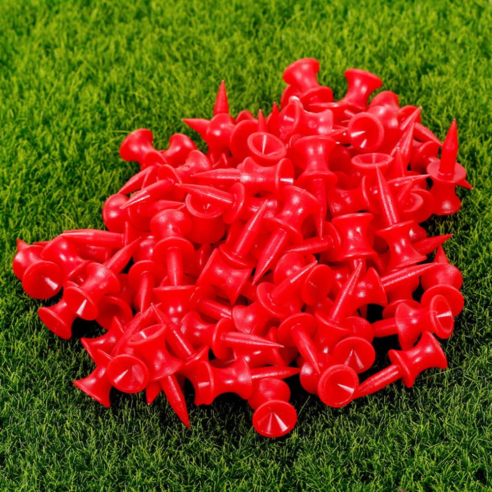 IKOMMI Red Plastic Step Castle Golf Tees (30Mm Small) Golf Training ...