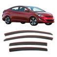 Ikon Motorsports In-Channel Window Visors for 2011-2016 Hyundai Elantra ...