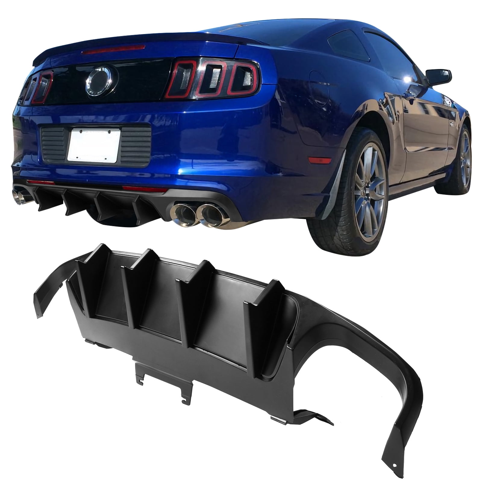 IKON MOTORSPORTS, Rear Diffuser Bumper Lip Compatible With 2013-2014 ...