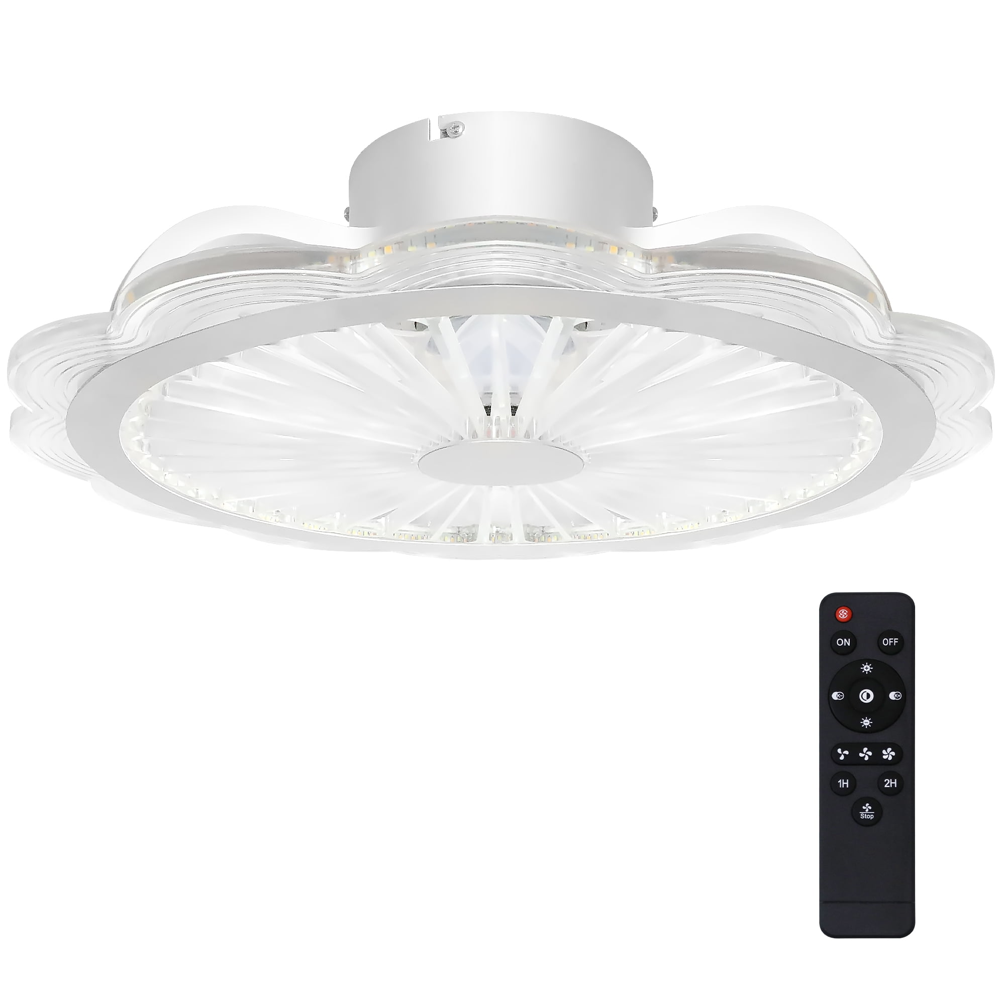 IKTCH LED Ceiling Fans With Lights Remote Control.Control Mute ...