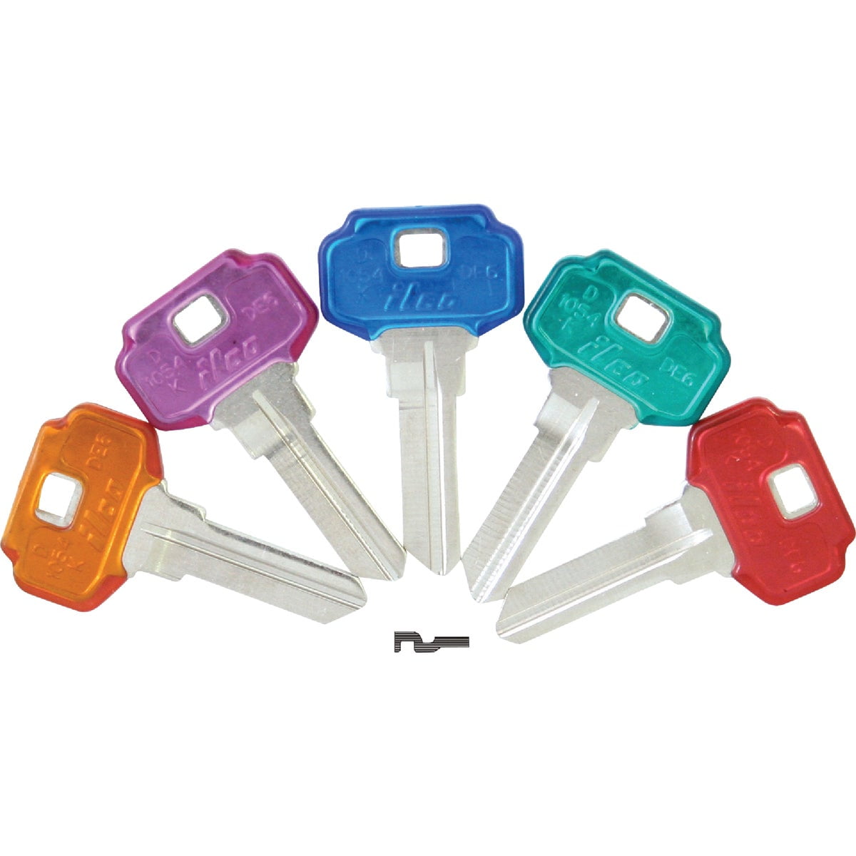 DE6-PC-ASSTD Ilco Nickel/ Brass Jewel Adams Rite Key Blank - Quantity 5 ...