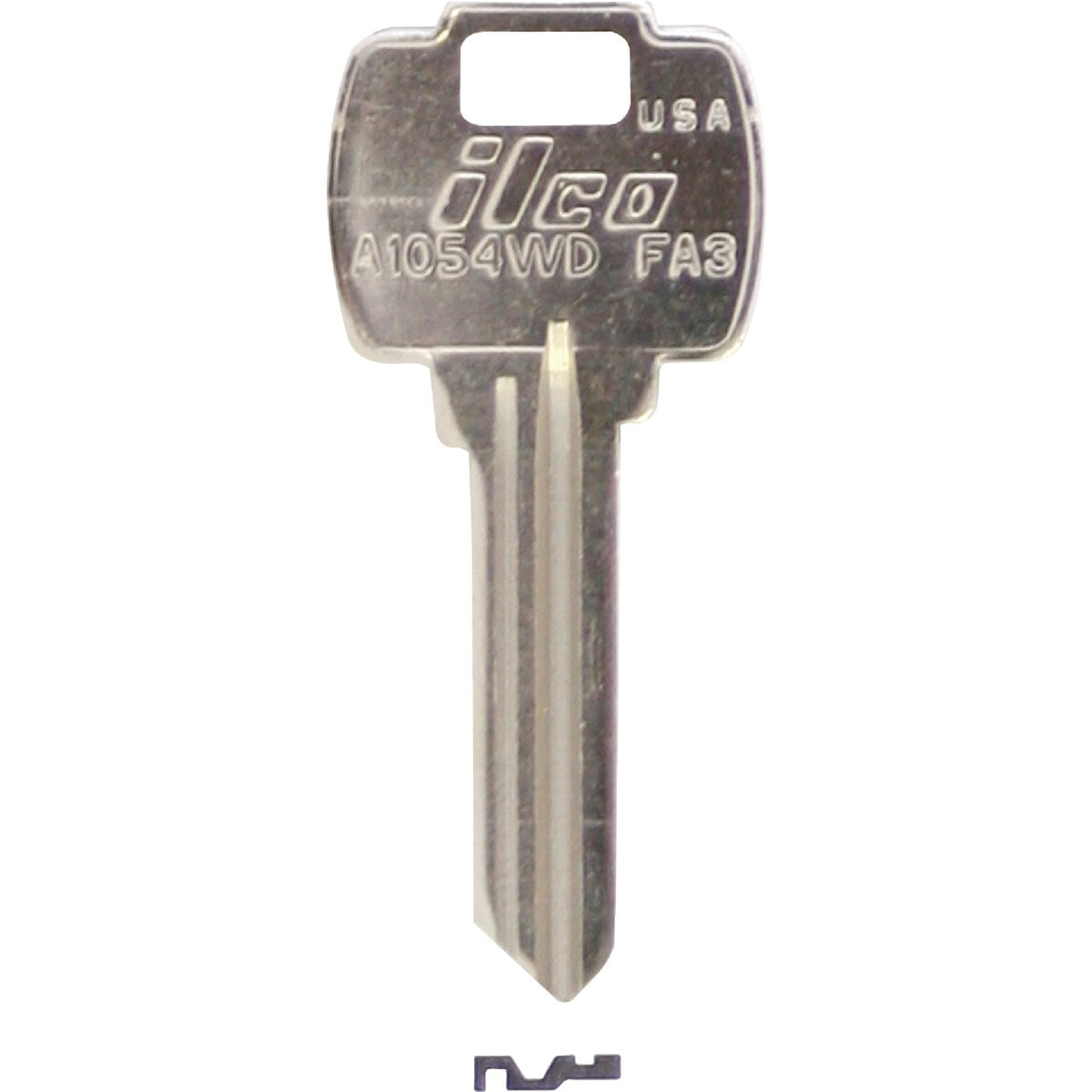 ILCO Falcon Nickel Plated House Key, FA3 / A1054WD (10-Pack) AL5286214B ...