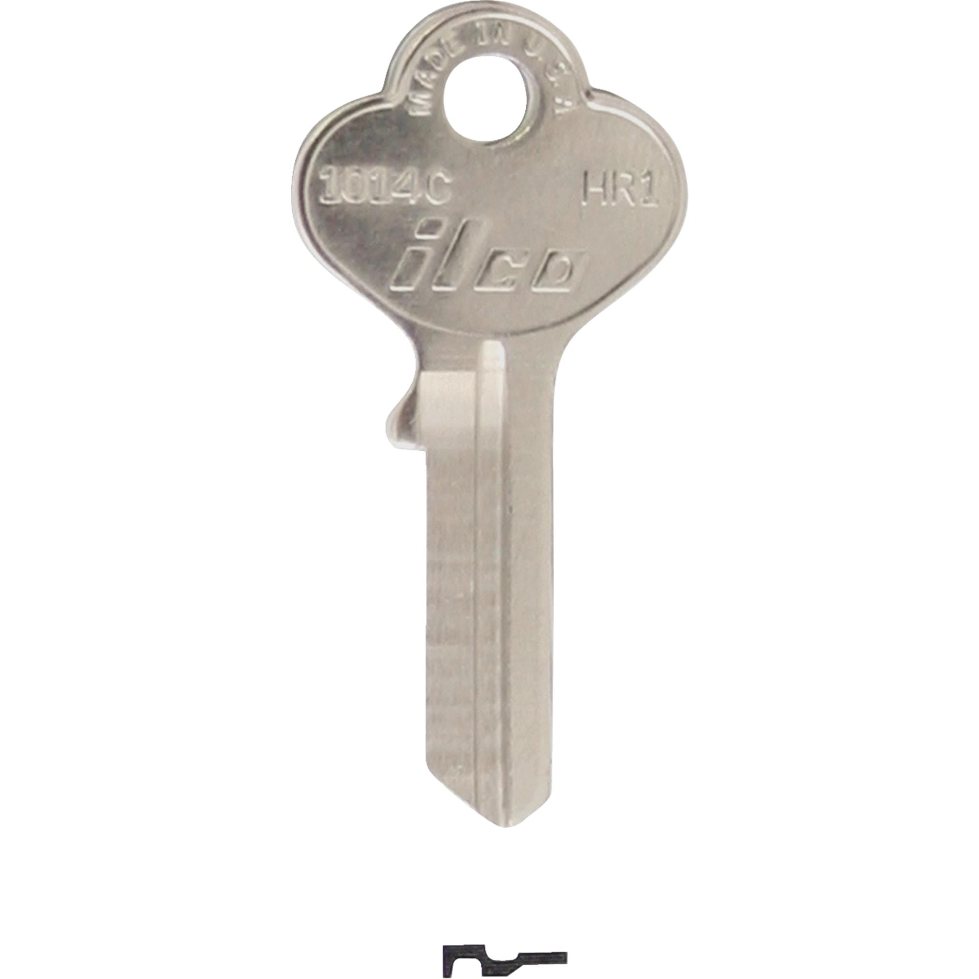 ILCO Harloc Nickel Plated House Key, HR1 (10-Pack) 1014C - Walmart.com