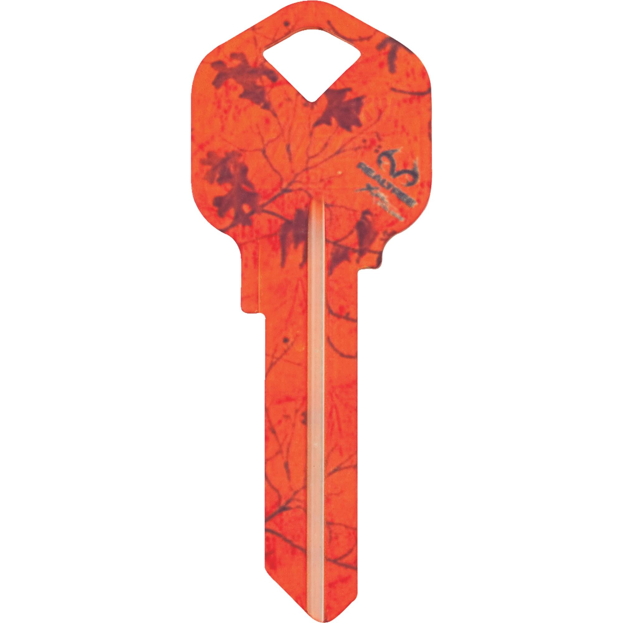 ILCO Kwikset Realtree Orange Blaze Camo Design Decorative Key, KW1 Pack ...