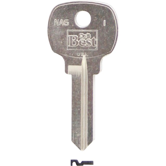 ILCO National Nickel Plated File Cabinet Key, NA6 (10-Pack) DIB R1064D ...