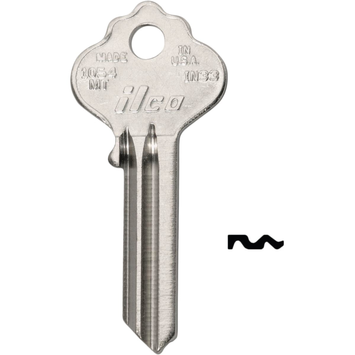 ILCO Nickel Plated File Cabinet Key IN33 / 1054MT (10-Pack) IAL3584901B ...