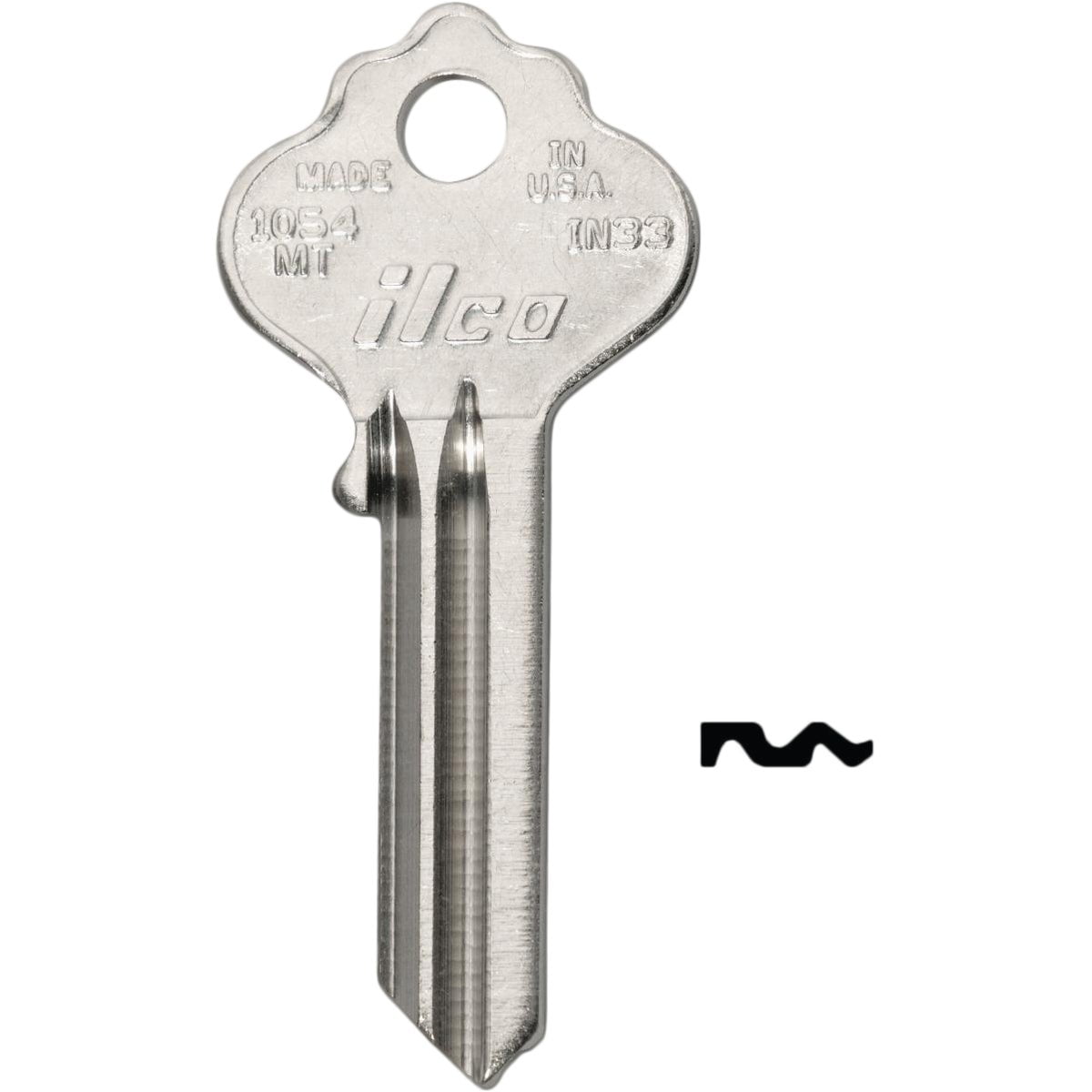 ILCO Nickel Plated File Cabinet Key IN33 / 1054MT (10-Pack) IAL3584901B ...