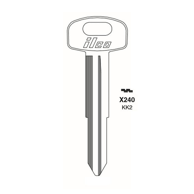 ILCO Replacement Uncut Key Blank for Kia - KK2 - X240 - KI-2D (10 Pack) - Walmart.com