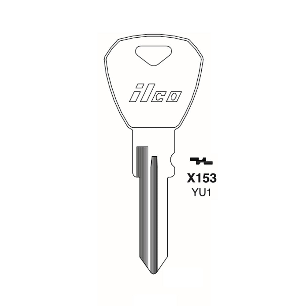 ILCO Uncut Key Blank Fits for Yugo Car - YU1 - YU-1D (10 Pack ...