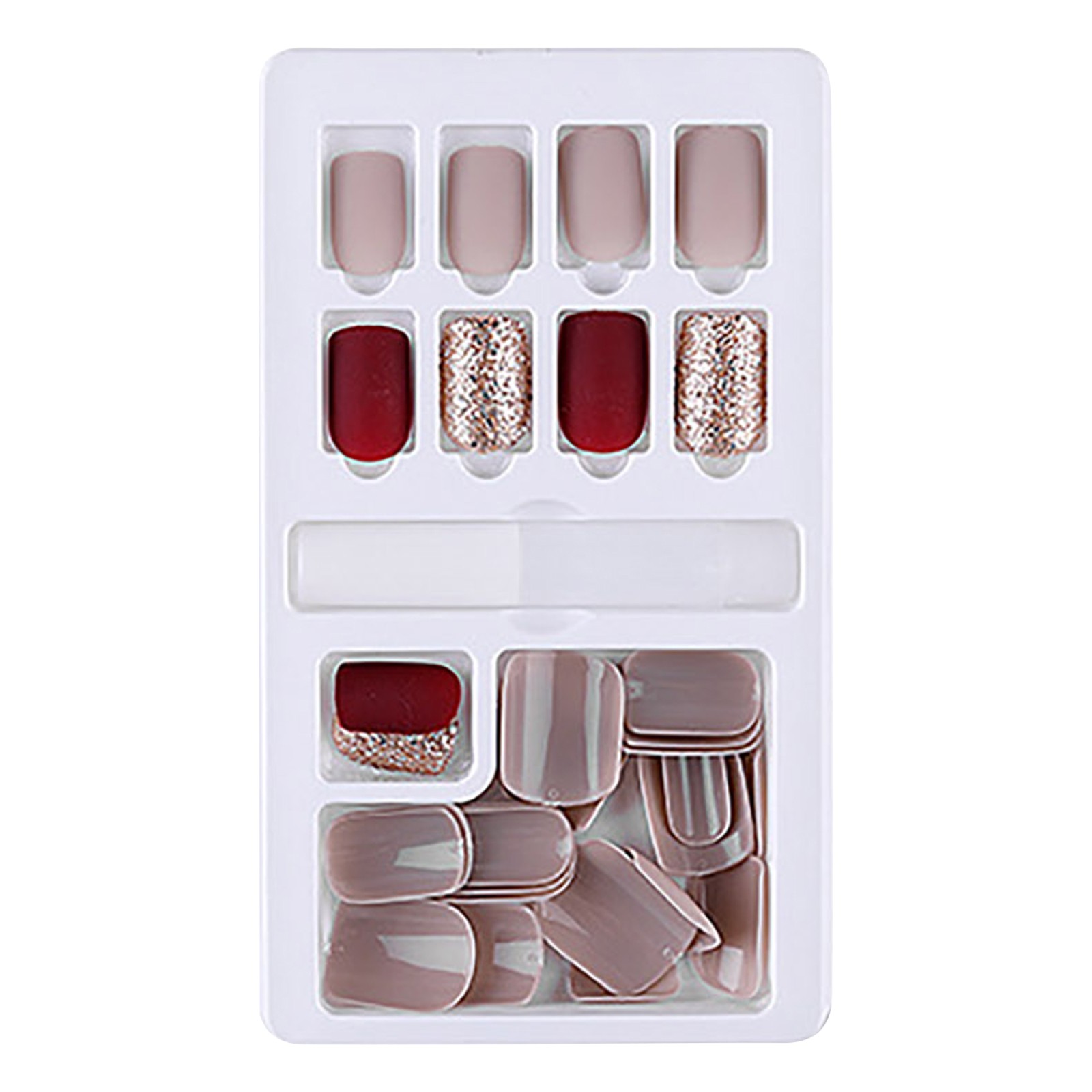 ILJNDTGBE French Nail Patch Short Detachable Reusable Press Nail With ...