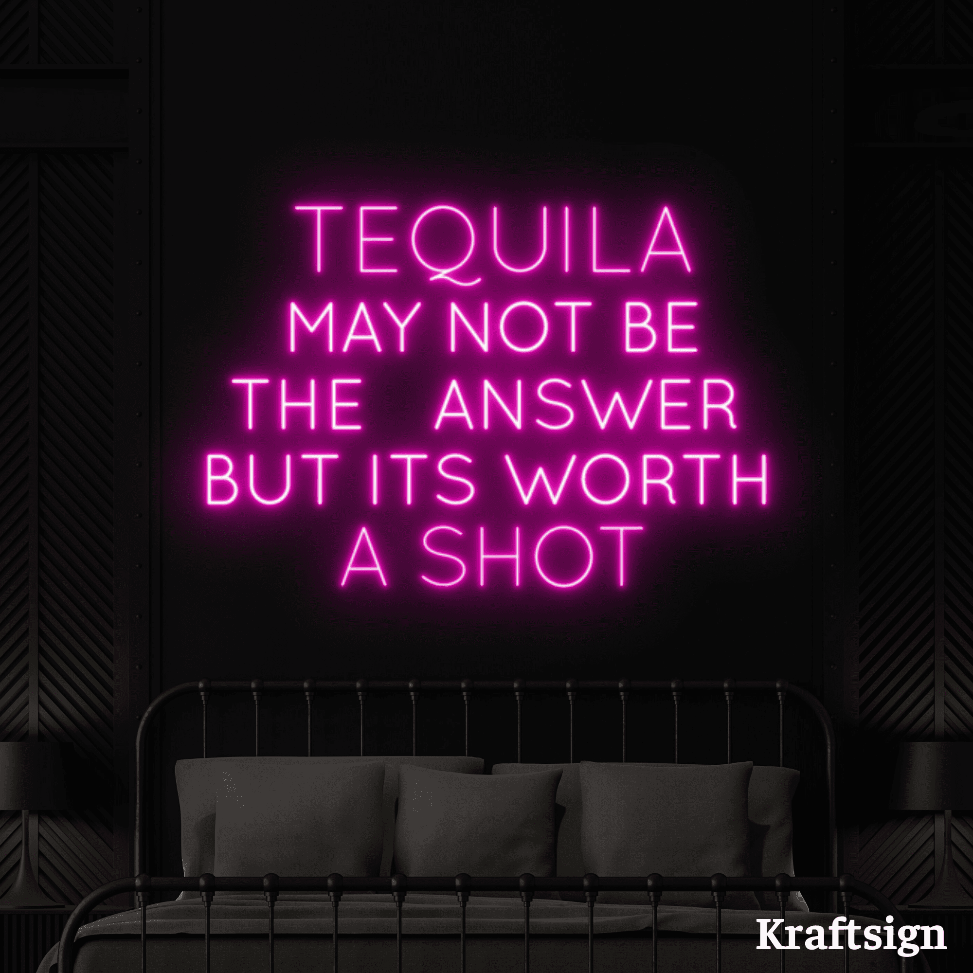 Craftnamesign Tequila Quotes Neon Sign, Bar Club Wall Art, Tequila ...