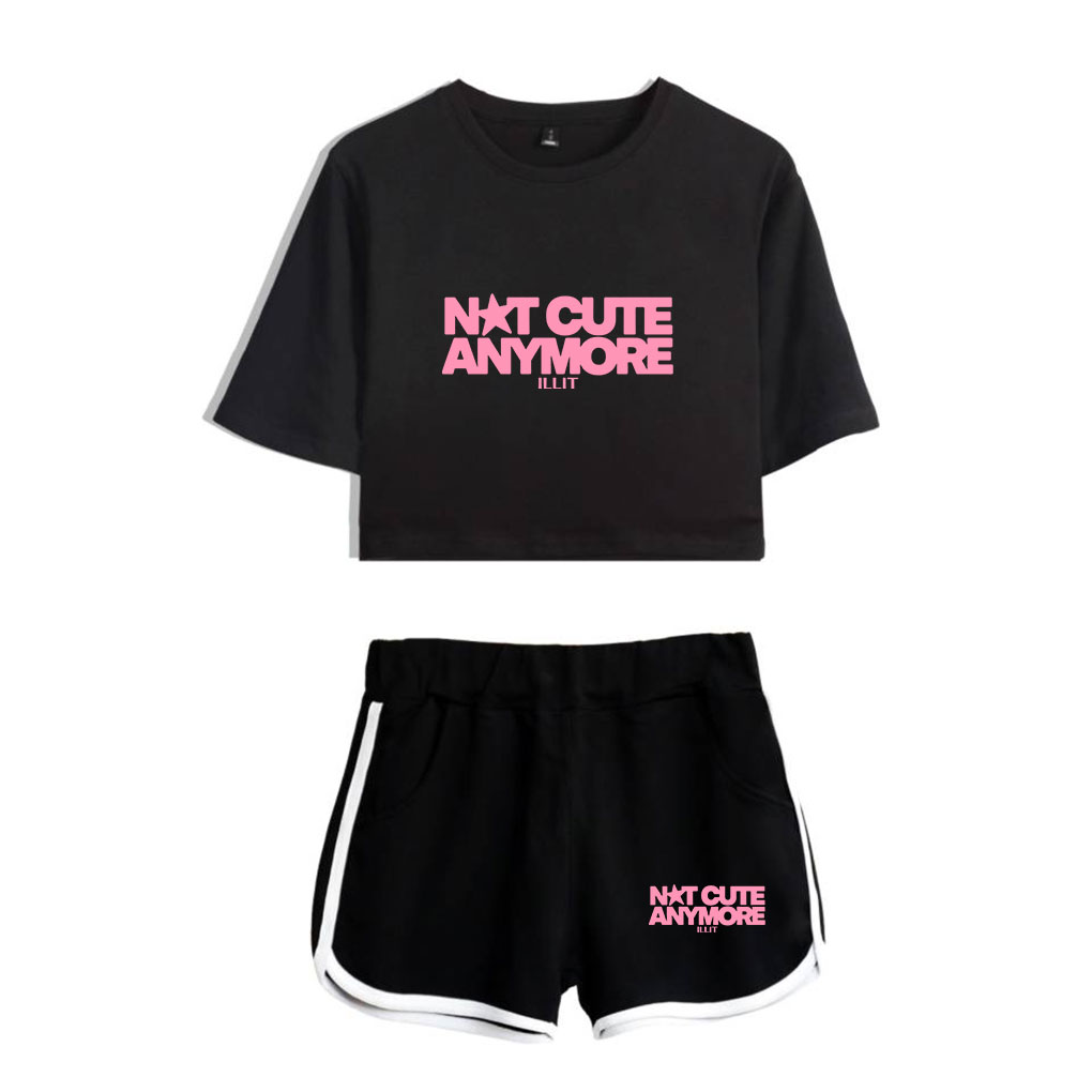 ILLIT Not cute anymore crop tops for women midriff-baring fitted crop ...