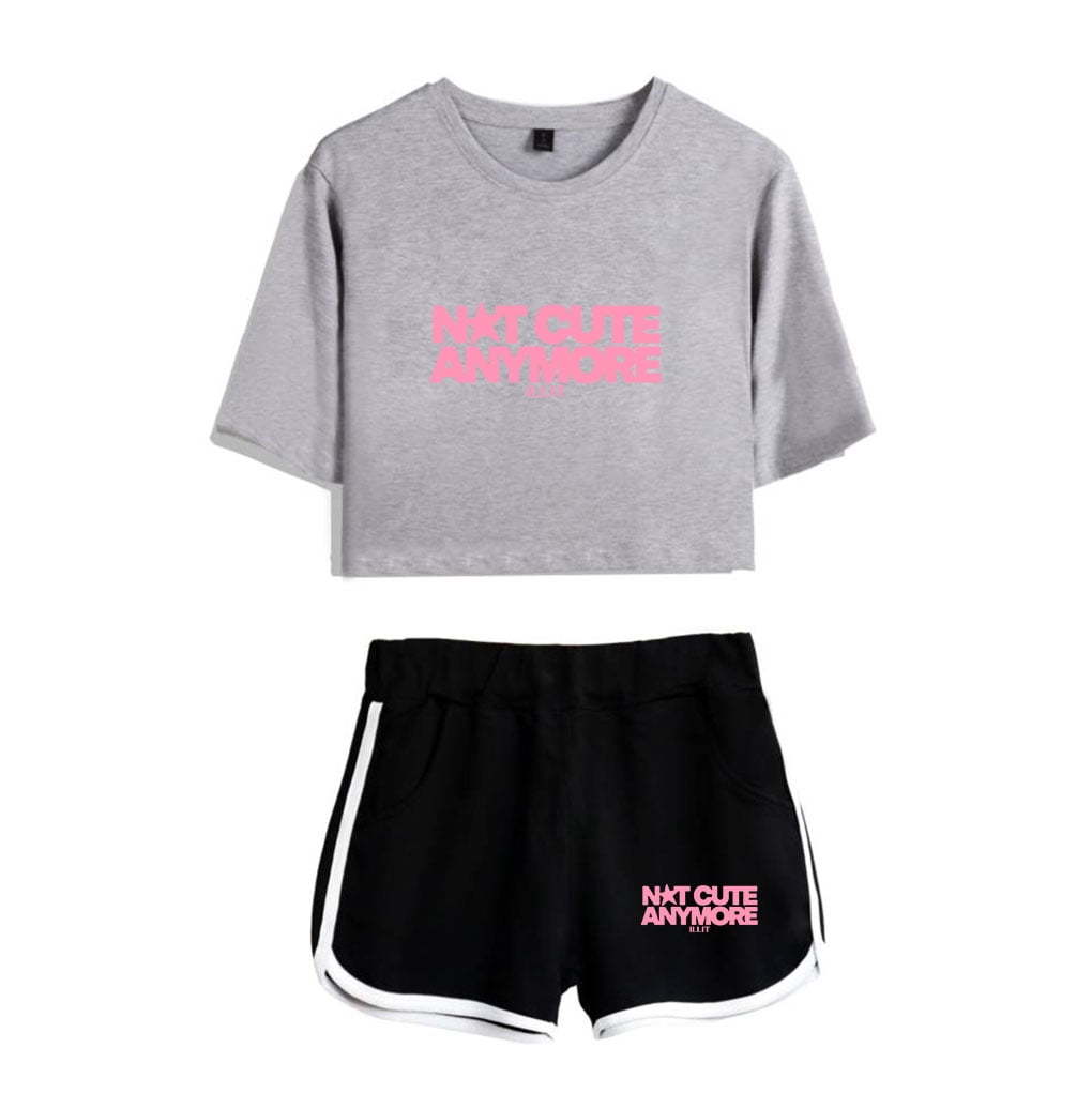 ILLIT Not cute anymore crop tops for women midriff-baring fitted crop ...