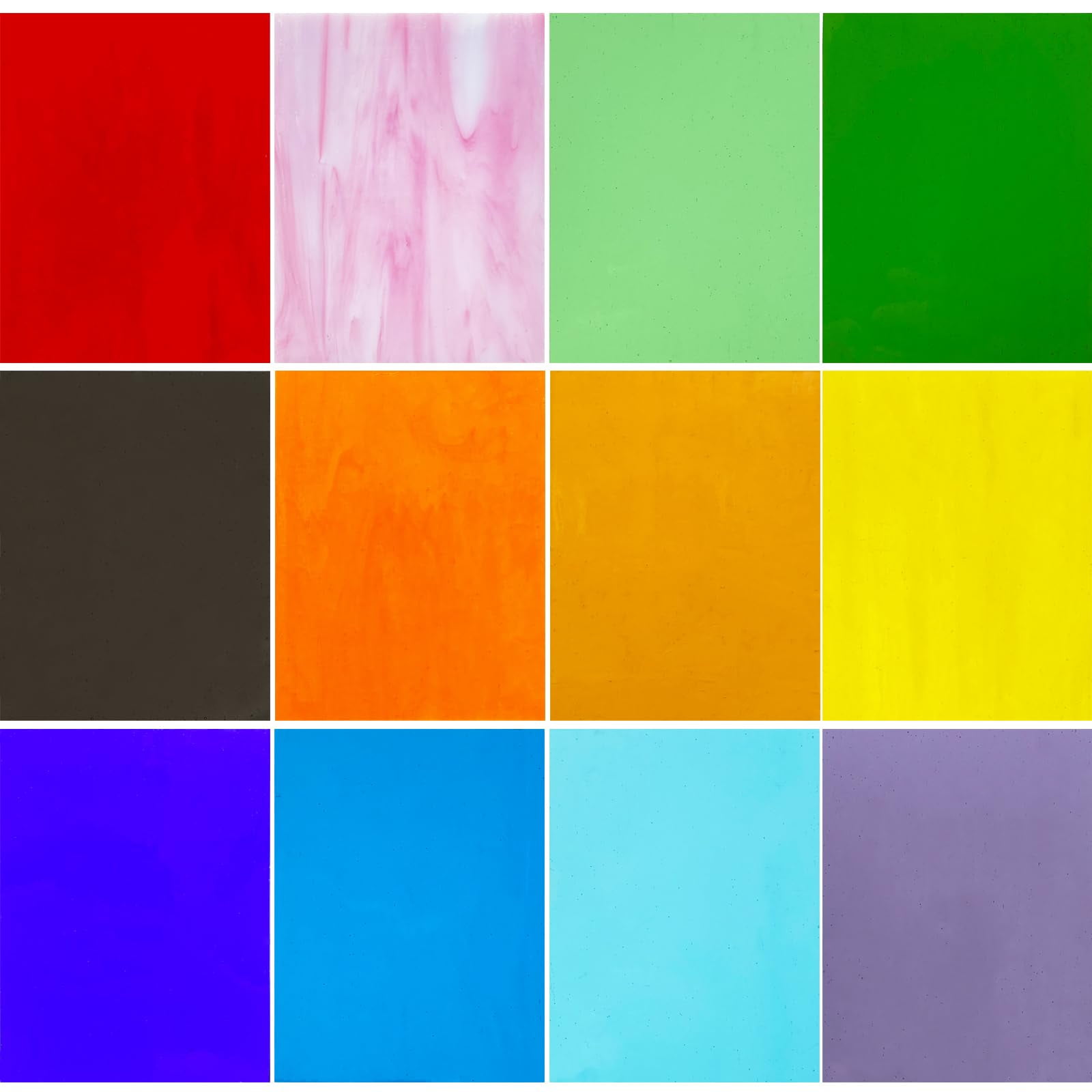 ILLUCKAI 12 SheetsTRDN COE 96 Transparent Fusible Glass Sheet, 6 inch ...