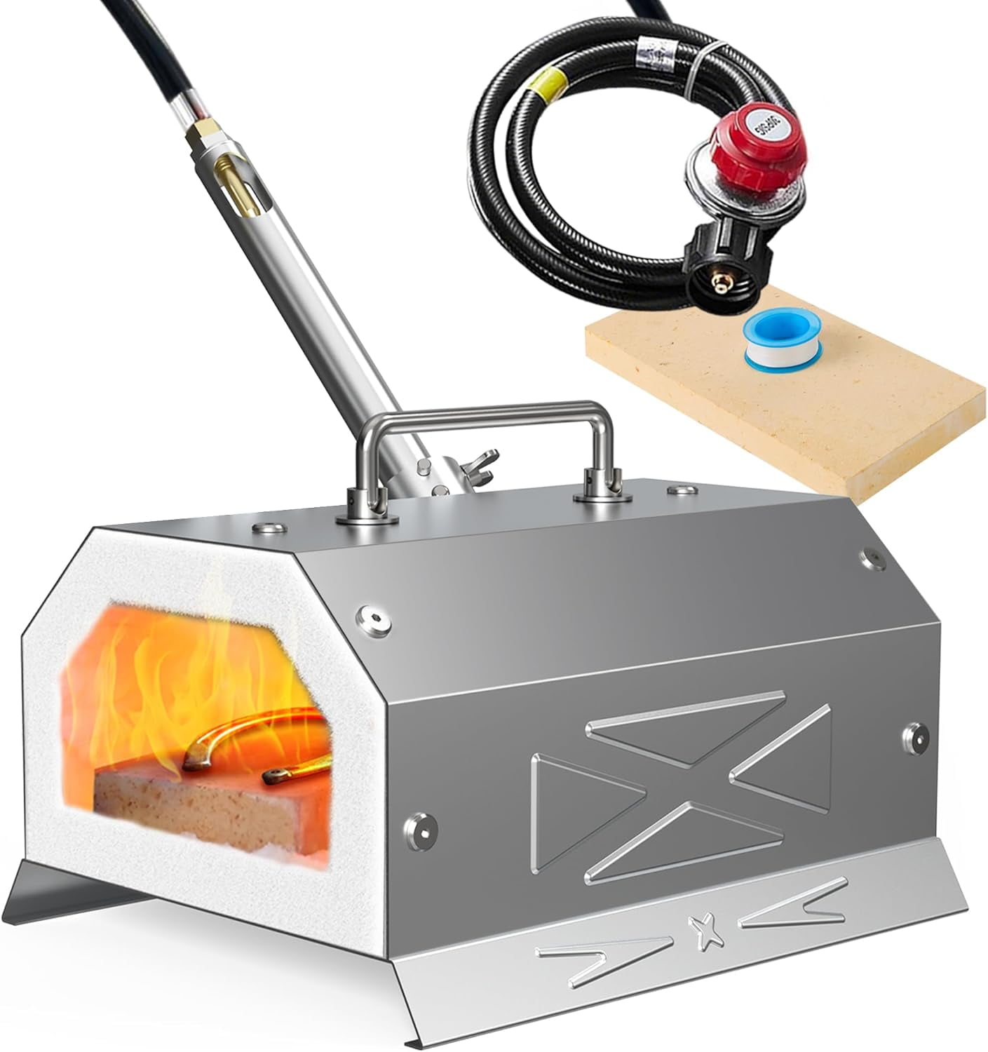 ILOKNZI Blacksmith Forge Starter Kit – Stainless Steel Single-Burner ...