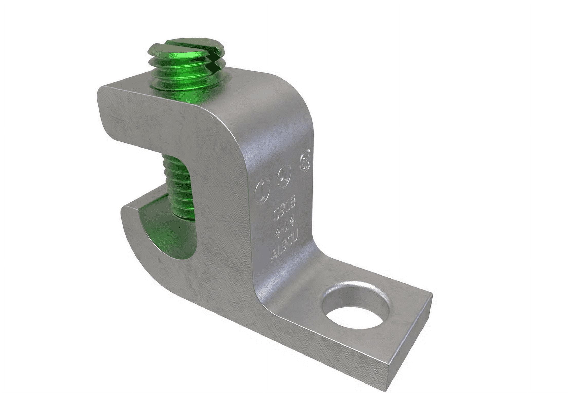 ILSCO Aluminum Lay-in Ground Lug, Conductor Range 4-14, Tin Plated (4 ...