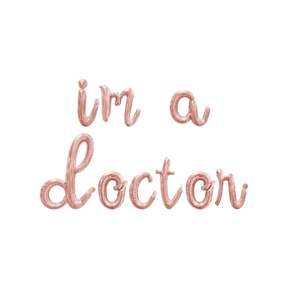IM A DOCTOR Cursive Letter Balloon Banner Medical School Graduation ...