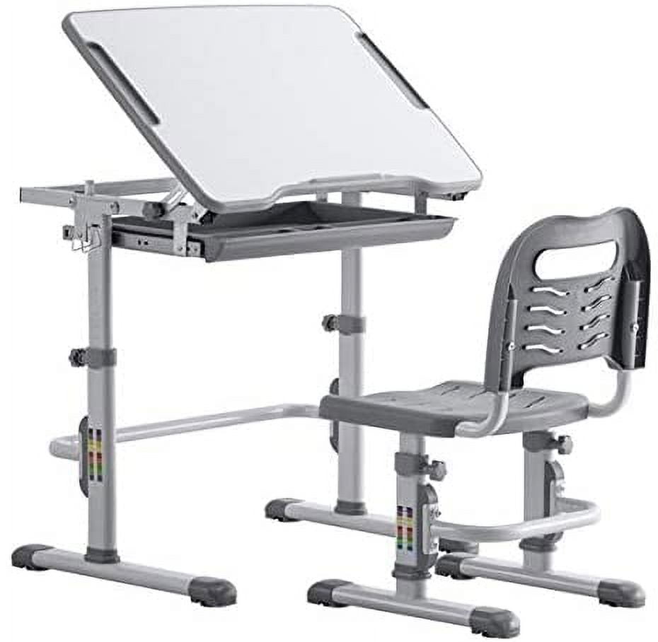 IM Beauty Kids Desk and Chair Set, Height Adjustable Child's School ...