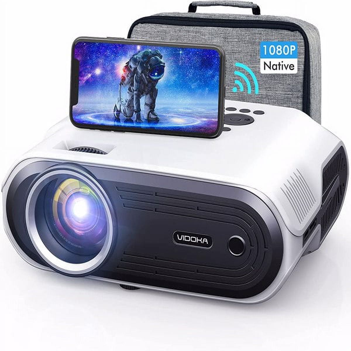 IM Beauty VIDOKA Projector with WiFi and Bluetooth, 8000L Full HD ...