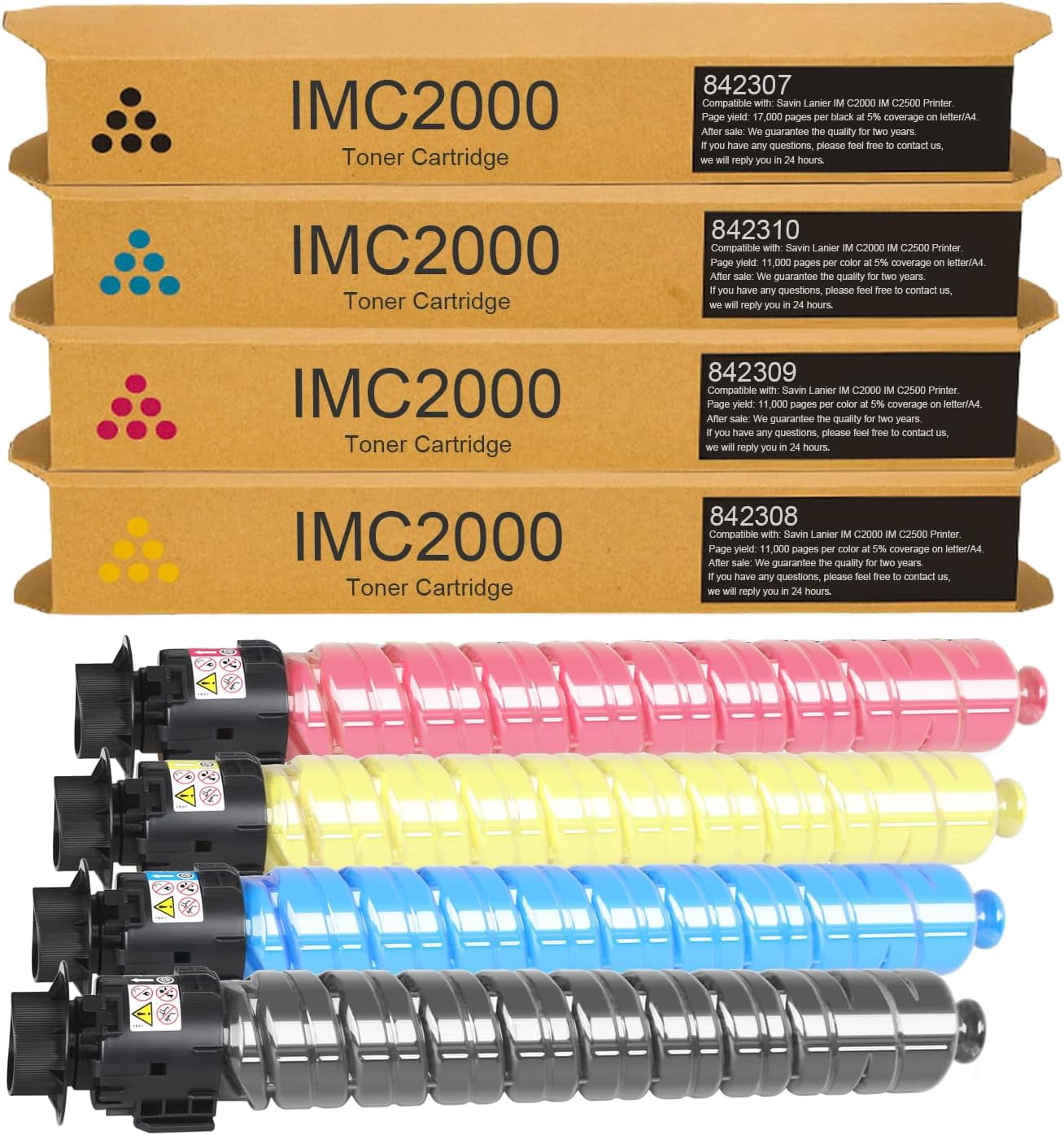 IM C2000 IM C2500 Compatible Toner Cartridge Replacement for RIC Lanier Savin 842307 842308 ...