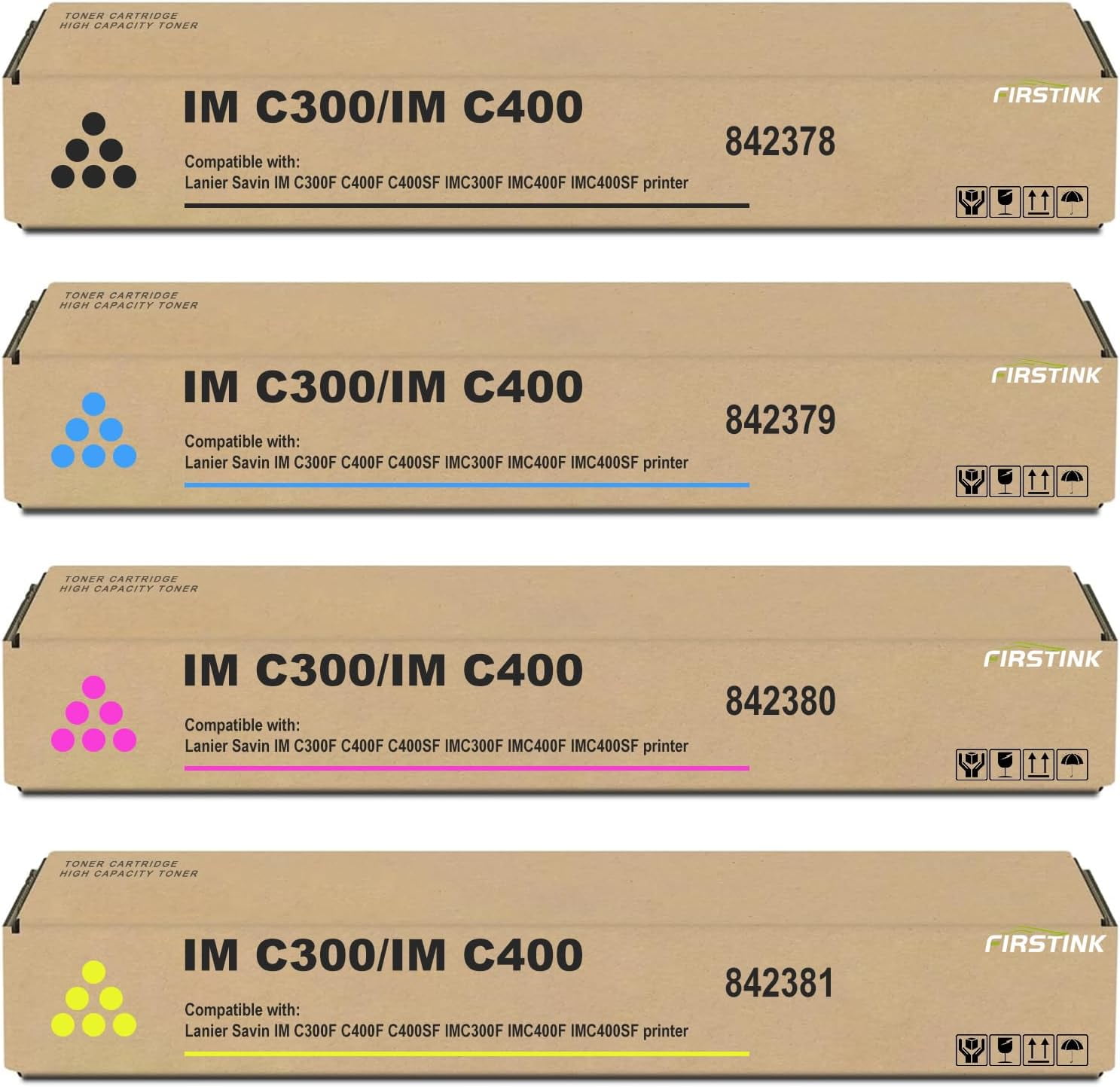 IM C300 IM C400 IMC300 IMC400 Toner Cartridges 842378 842379 842380 ...