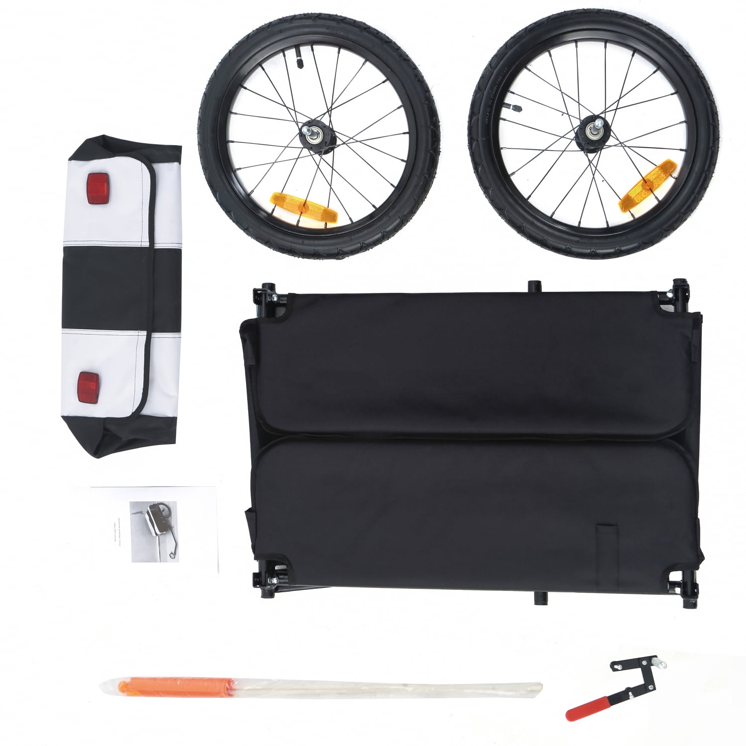 IM Lashes Bike Cargo Trailer, Bike Luggage Wagon Trailer with Removable ...