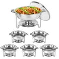 Imacone 5QT Round Chafing Dish Buffet Set with Glass Lid, Stainless Steel Food Warmers - Walmart.com