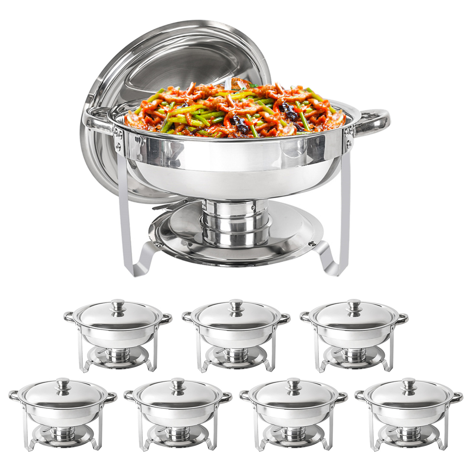 TINANA 5QT Stainless Steel Catering Chafing Dish Set with Lid for ...