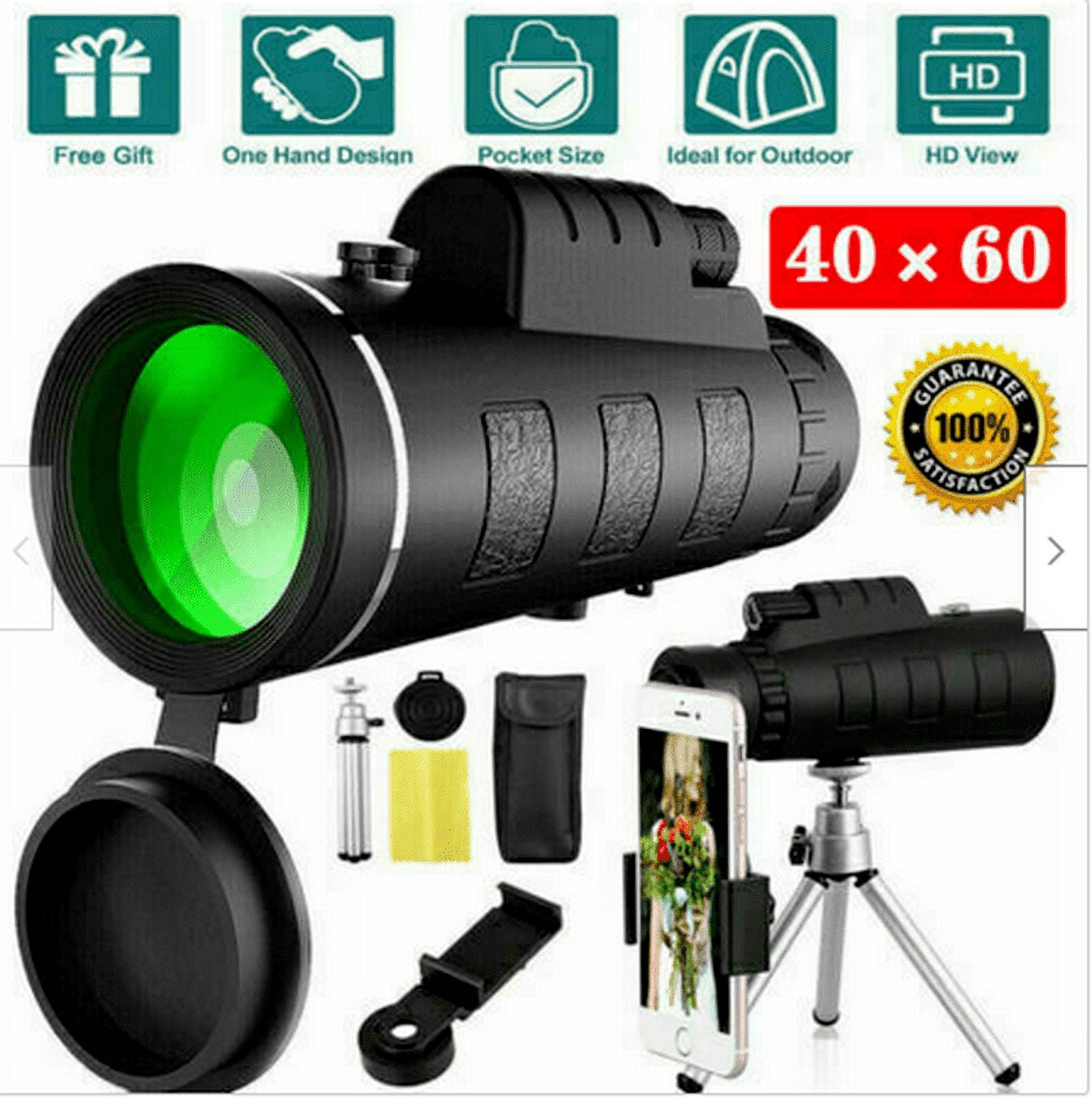 IMAGE 40x60 HD BAK4 Monocular Telescope, High Power Monocular Scope ...