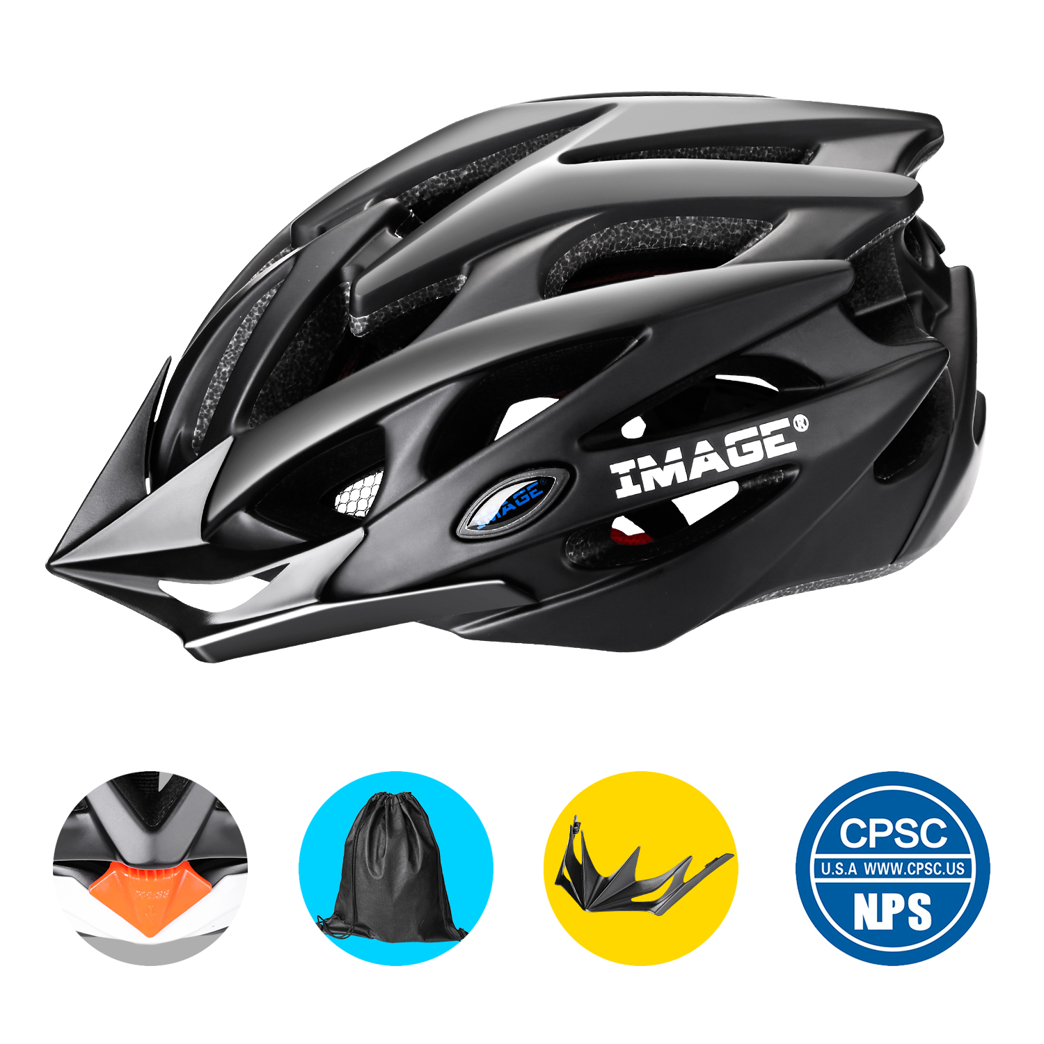 IMAGE Cycling Helmet for Road Racing Adjustable Lightweight Breathable ...