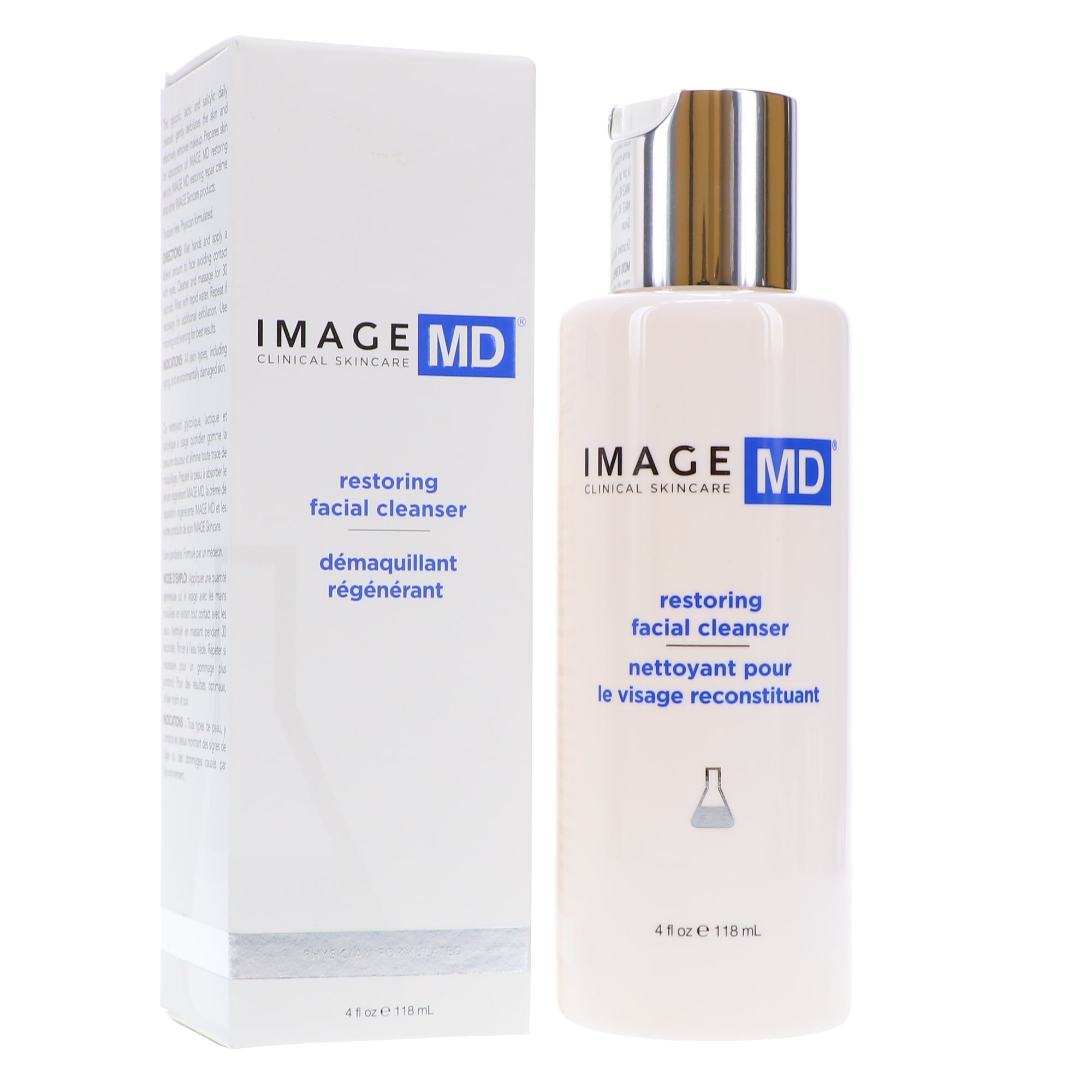 IMAGE Skincare MD 4 oz Facial Cleanser, Glycolic Lactic Salicylic Daily ...