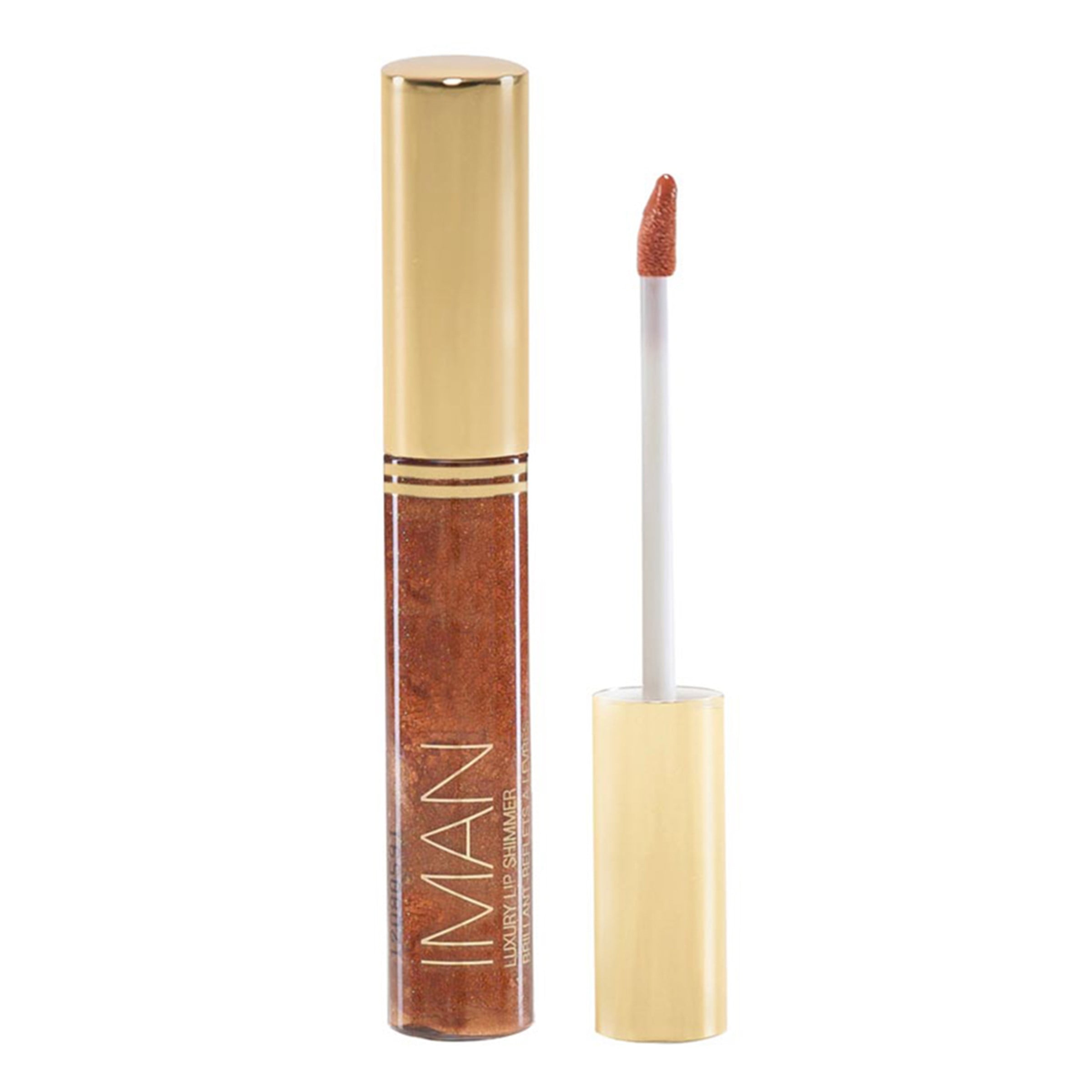 IMAN Luxury Lip Shimmer, Copper Tone, High Shine Gloss, 0.25 oz ...