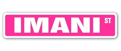 IMANI Street Sign Childrens Name Room Sign | Indoor/Outdoor | 36" Wide ...