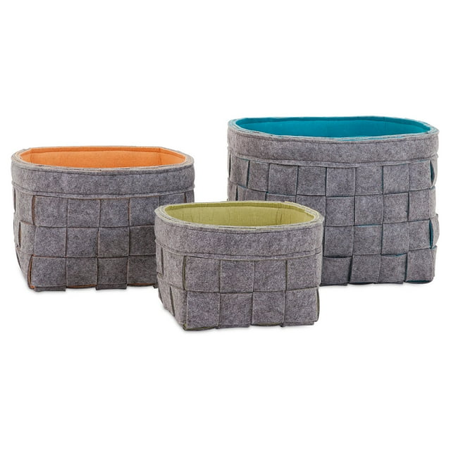 3-Pc Meagan Felt Baskets - Walmart.com