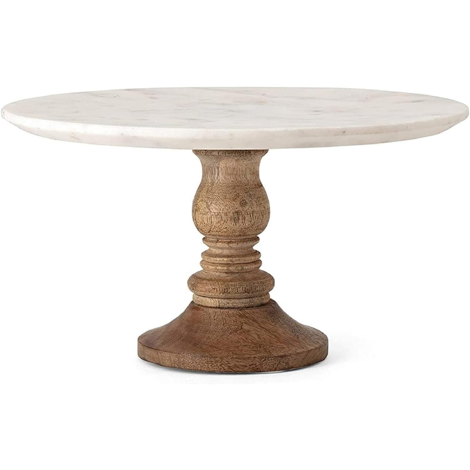 IMAX Lissa Marble Cake Stand in White – Handcrafted Cake Pedestal ...
