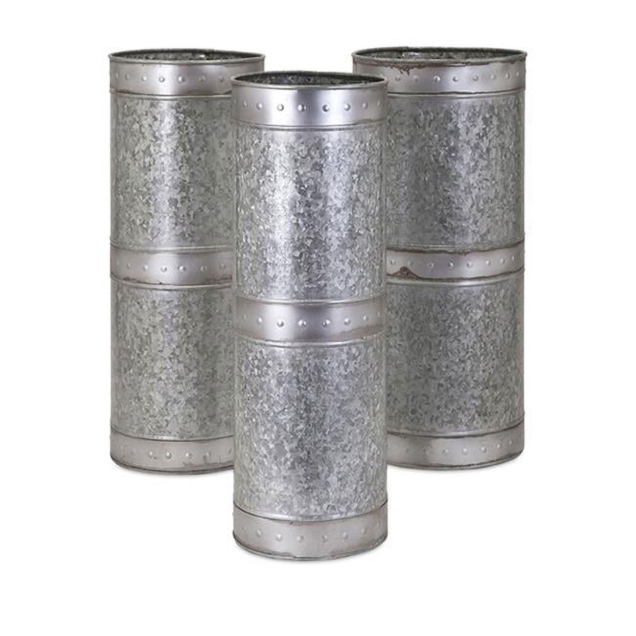 IMAX Sawyer Galvanized Planters - Set of 3 - Walmart.com